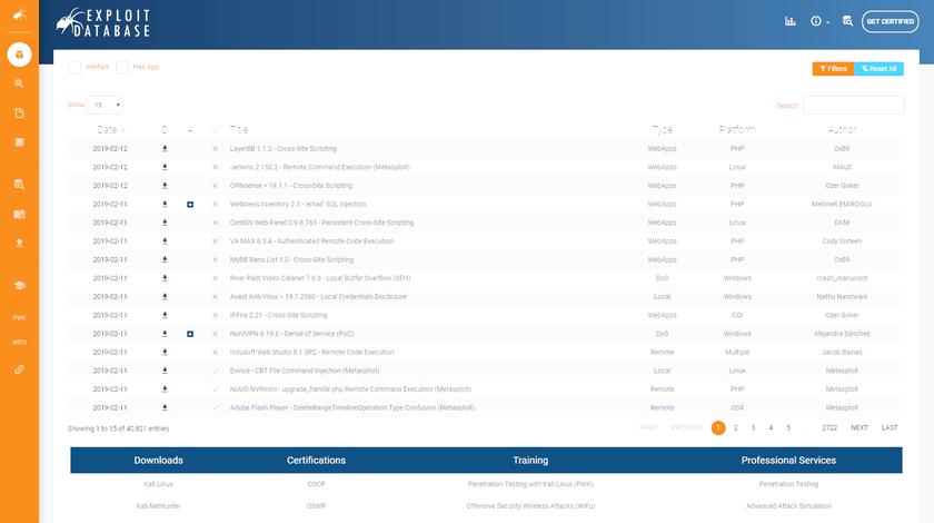 黑客入门教程,ExploitDB漏洞数据库,一个收集系统漏洞的网站