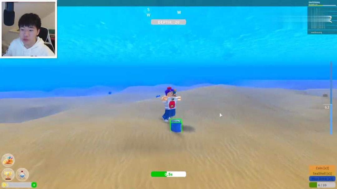 小飞象解说 Roblox潜水寻宝模拟器 海底总动员探索宝藏!