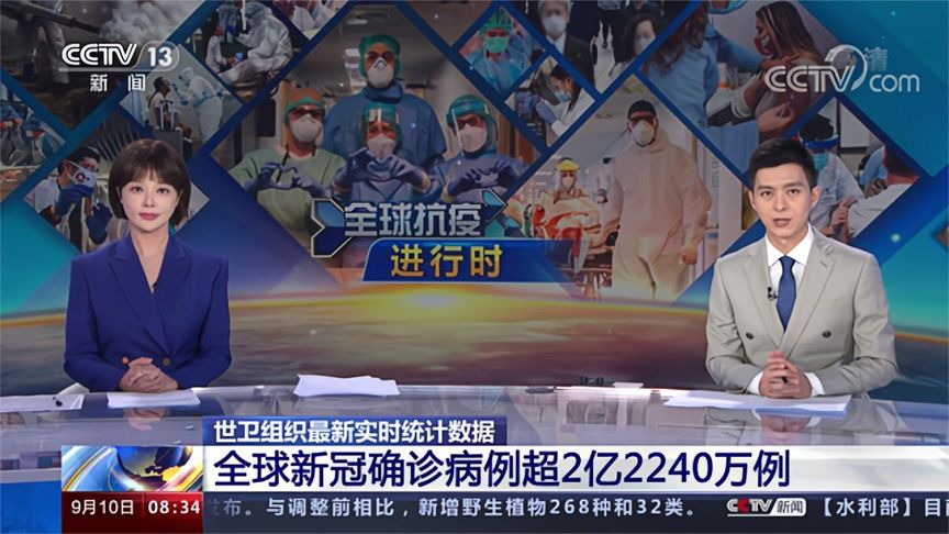 世卫组织最新实时统计数据 全球新冠确诊病例超2亿2240万例