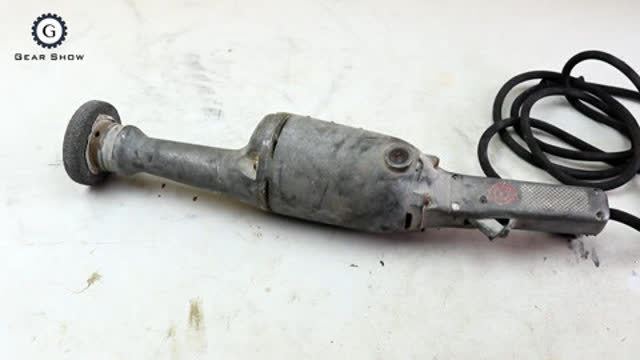 翻新老破旧手持砂轮机,东西老旧不换新,拿来翻新继续用更有成就