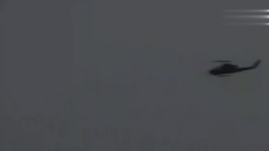 实拍 空中对地目标打击