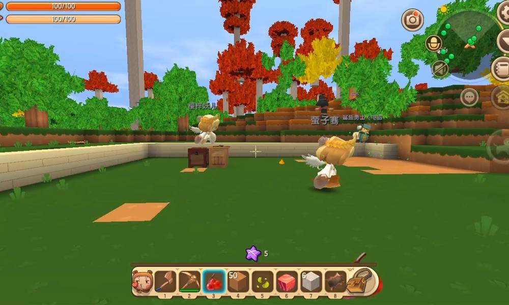 迷你世界:盖房子打地基,所有人收集白杨木,储物箱里的东西不要