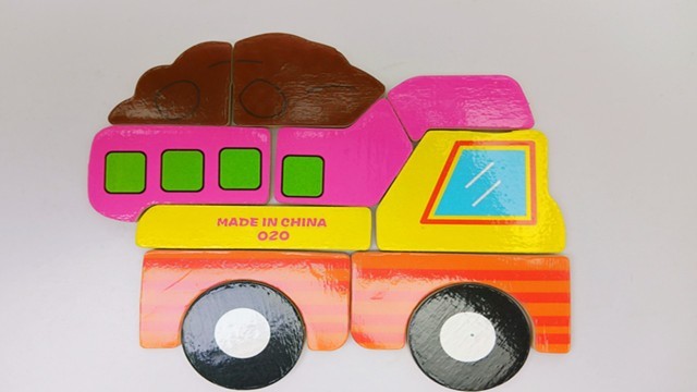 积木卡车,拉上货物出发了