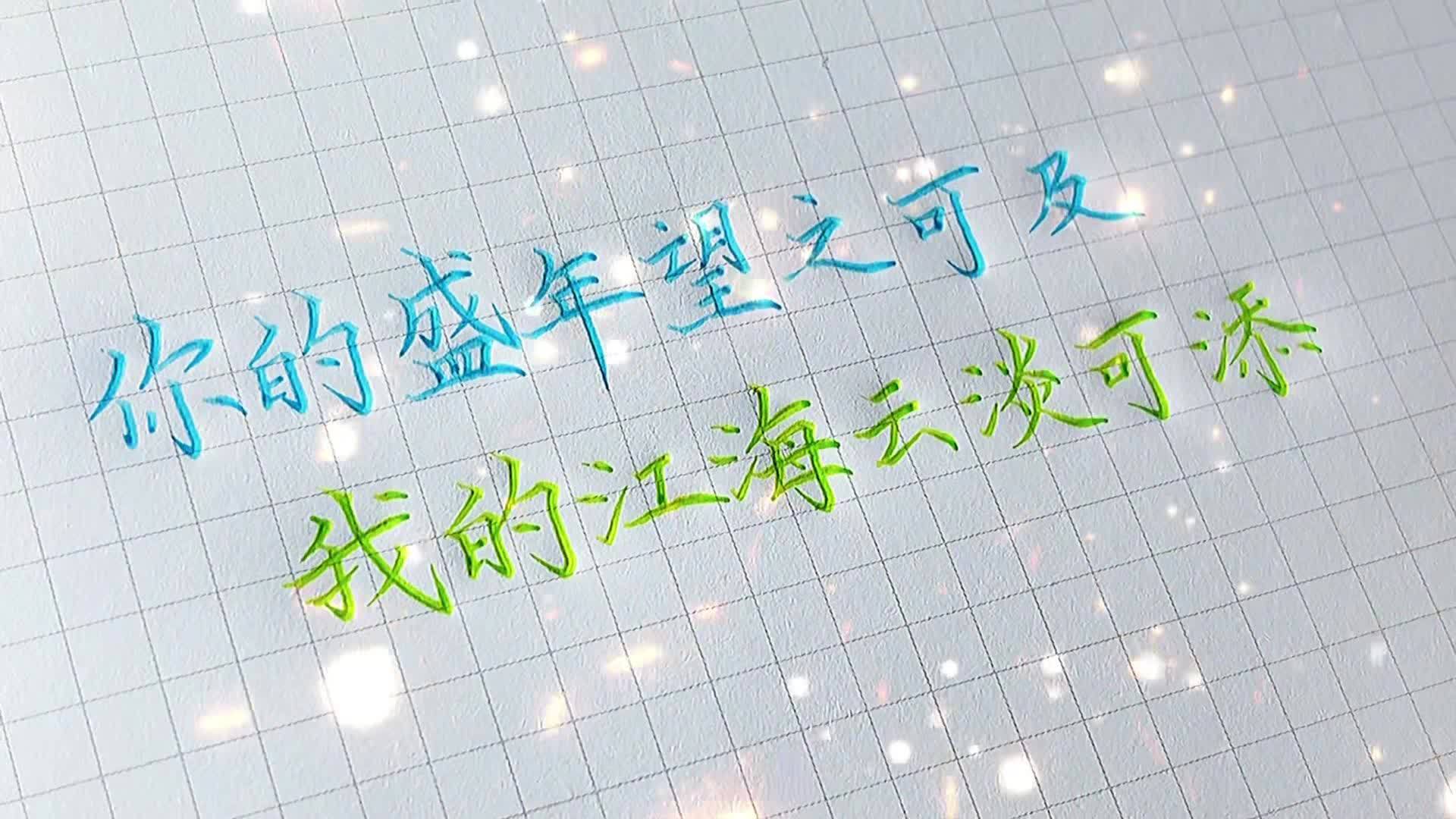 你的盛年望之可及,我的江海云淡可添#手写 #练字 #小说 #某某 #文案 #...