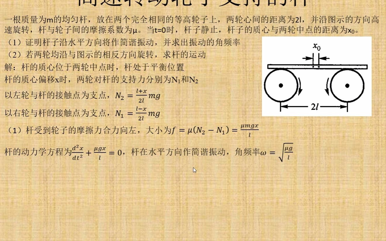 【丁老师讲堂】第136期:简谐振动的周期