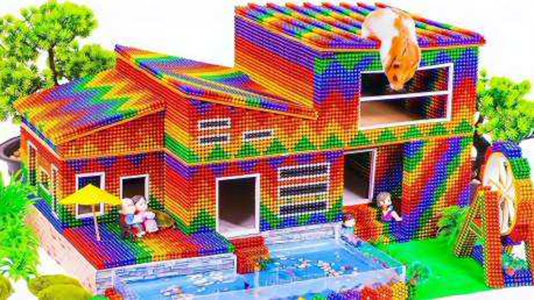 DIY拼装大大的别墅建筑模型玩具