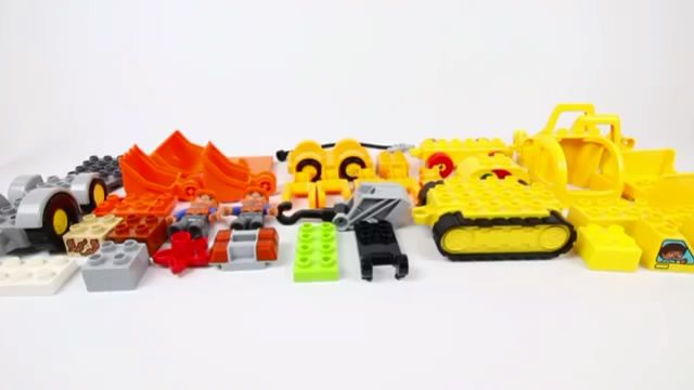 趣味早教:积木搭建小卡车