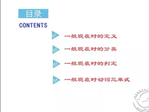 一般现在时微课