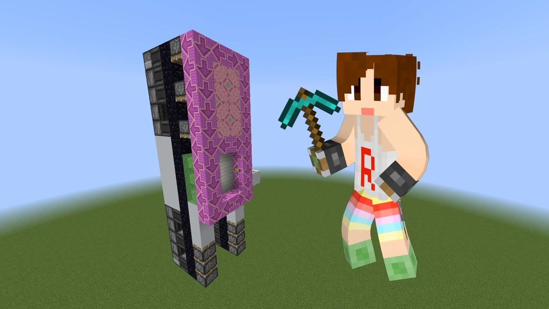 我的世界《明月庄主红石日记》卷帘门II红石活塞门