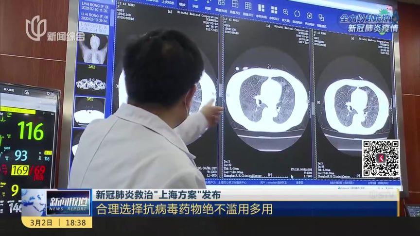 新冠肺炎救治“上海方案”发布:合理选择抗病毒药物绝不滥用多用