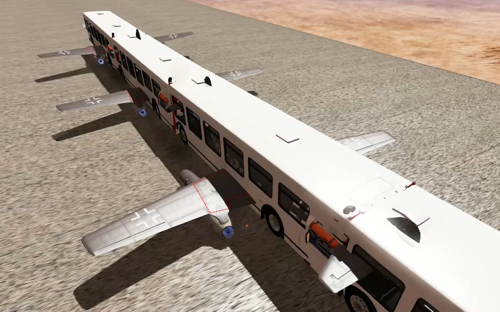 BeamNG:如何设计一辆会飞的汽车?很简单!拼在一起就OK
