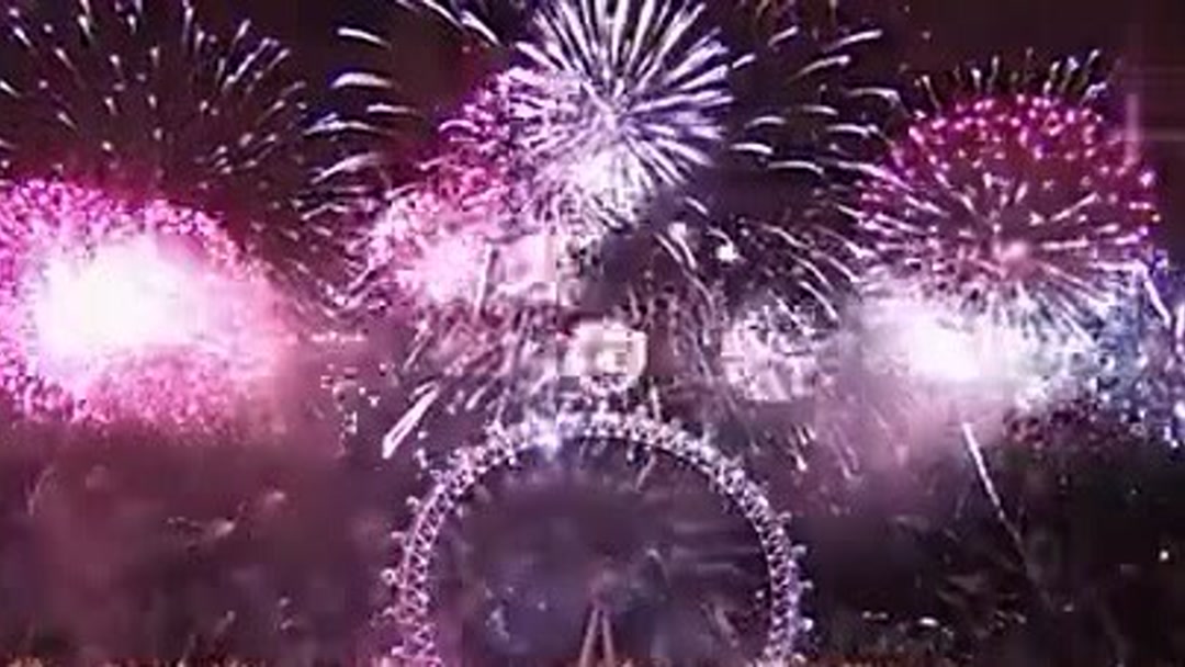 伦敦2013跨年烟火表演高清全程 震撼唯美