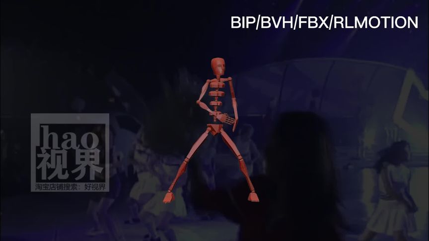 j-sam舞蹈动作文件BIP/BVH/FBX/RLMOTION