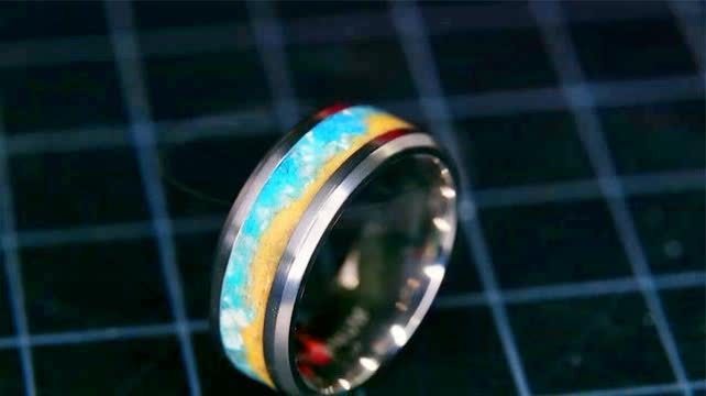 手工制作一枚戒指,关灯那一刻才是惊艳的开始,太漂亮了