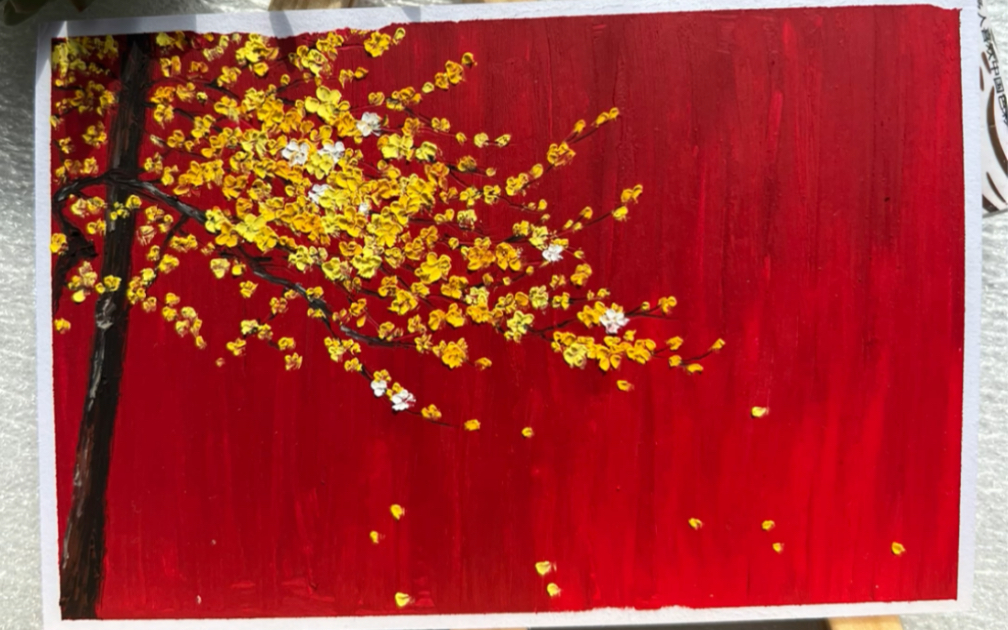 故宫风景,油画棒教程