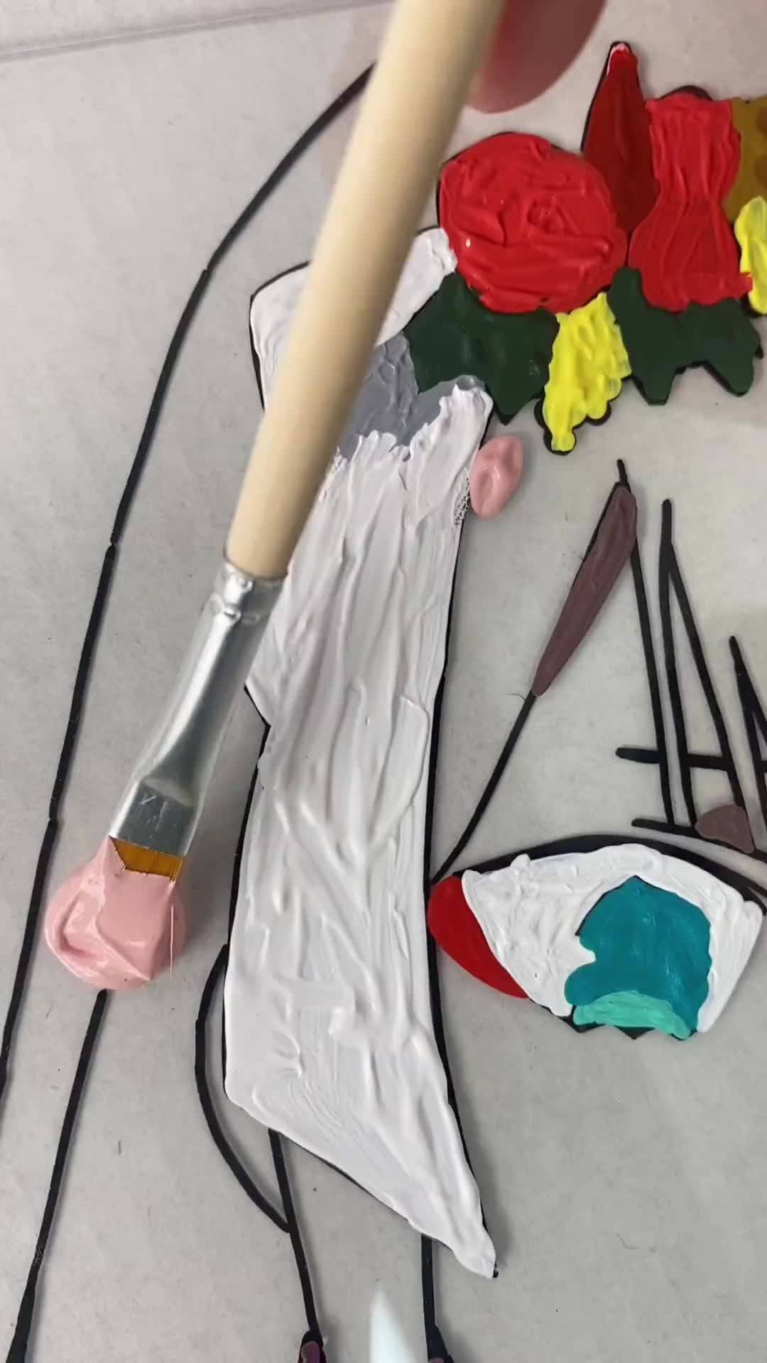 81.你们的老婆还是这只吗#绘画 #画画 #手绘 #玻璃画