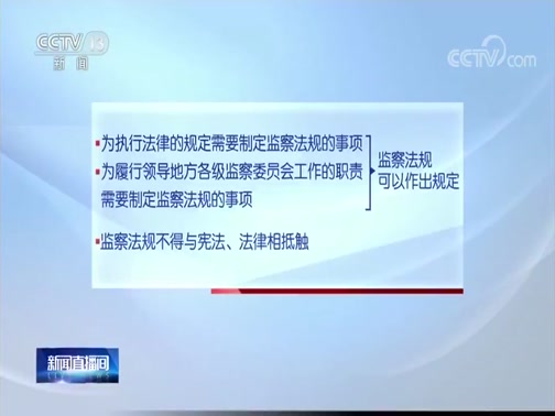 [新闻直播间]十三届全国人大常委会第十四次会议 明确国家监委制定...