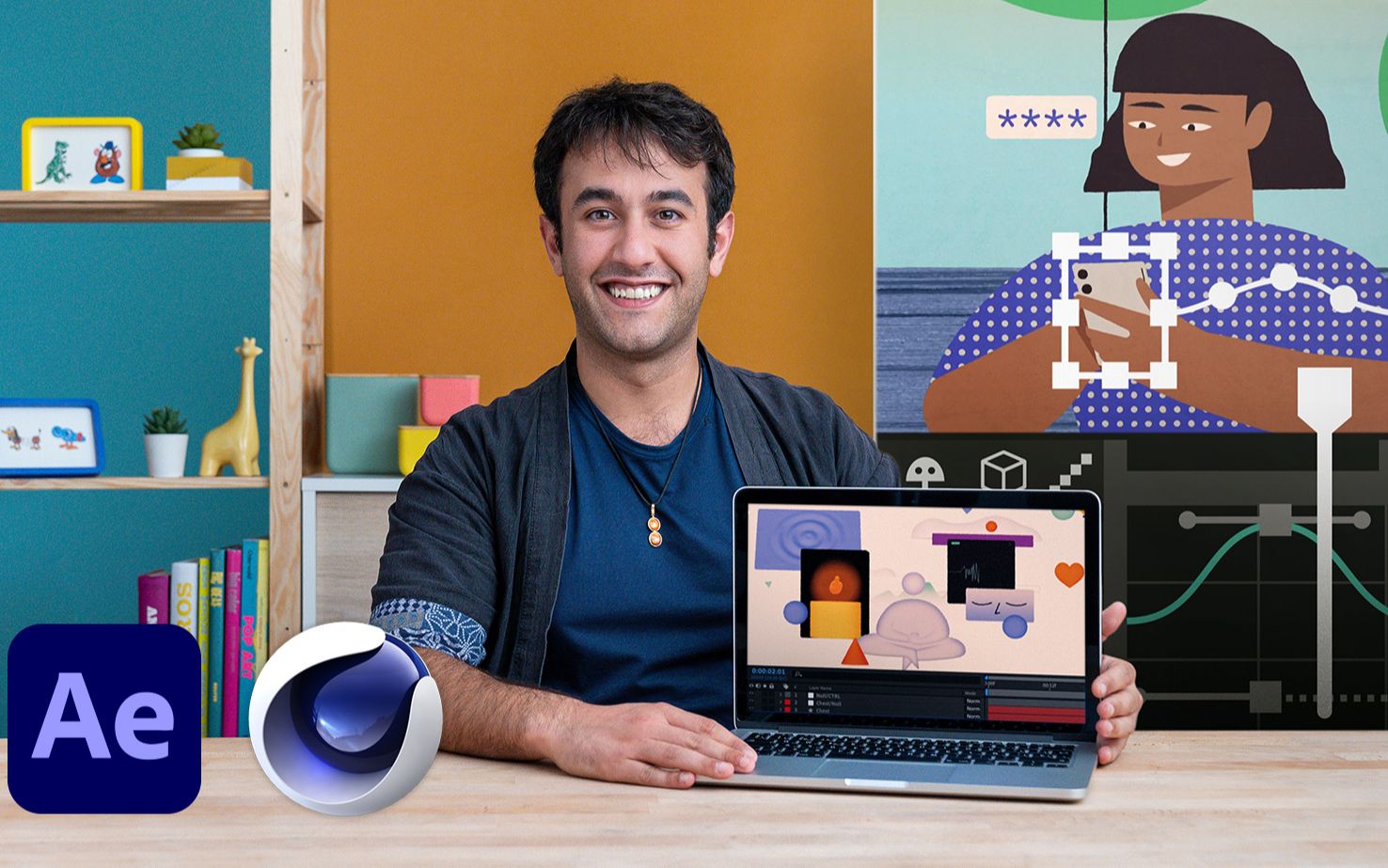 【AE】用After Effects和C4D制作2D和3D动画(西班牙英字)