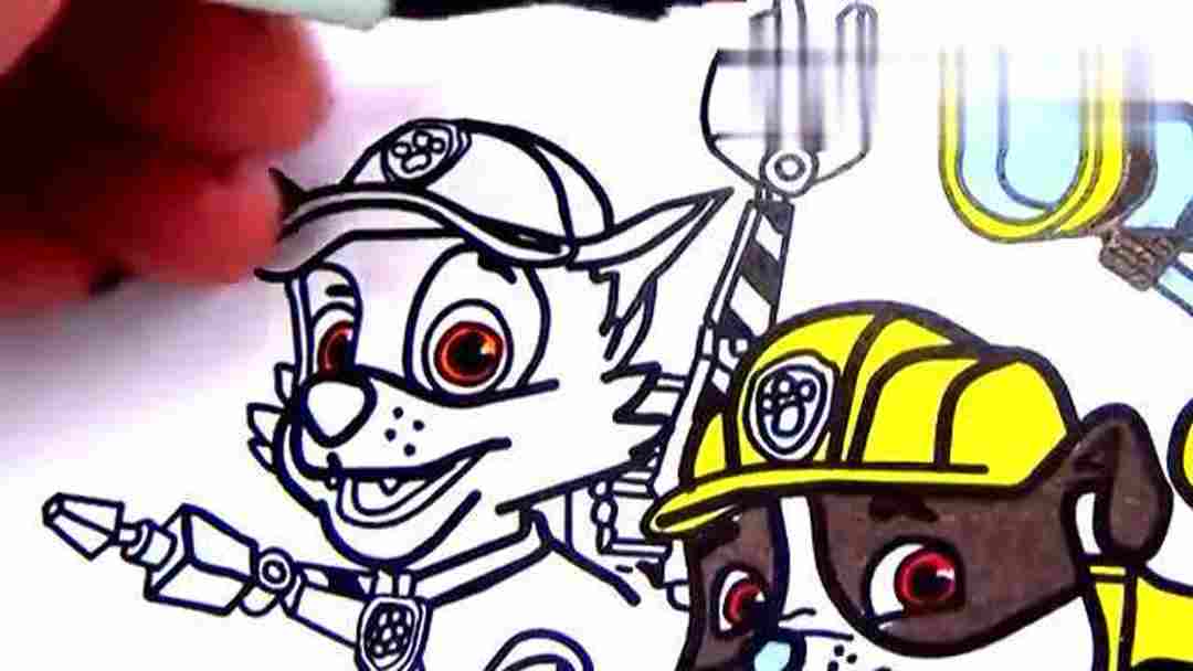 儿童简笔画:狗狗立大功全家福