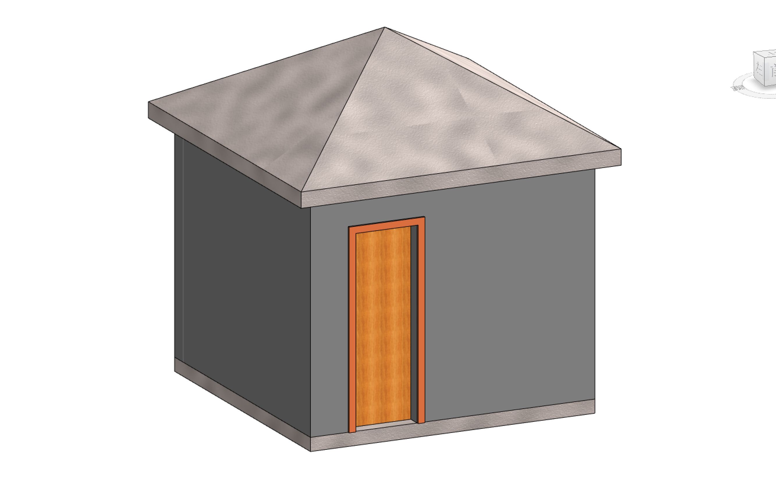 1+X初级BIM2021第五期第一题_保安亭