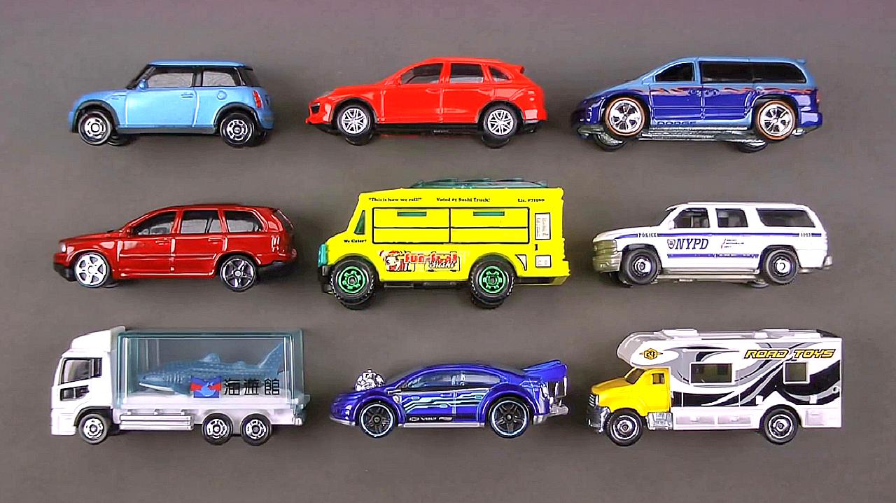 宝马保时捷汽车模型玩具展示