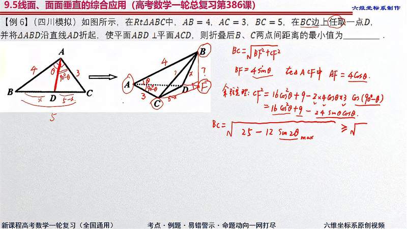 动点最值问题:巧用三角函数和勾股定理求两点间的距离最值问题
