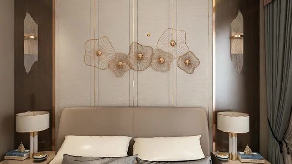 把卧室设计成这样,上班的白领很满意,特别是卧室背景墙