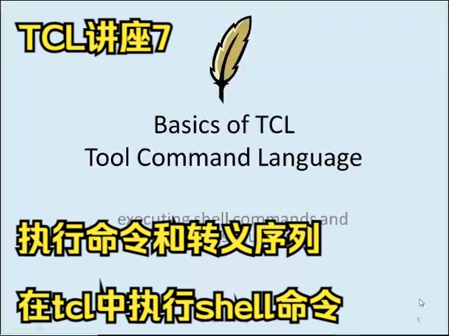 工具命令语言TCL讲座7_执行命令和转义序列_在tcl中执行shell命令