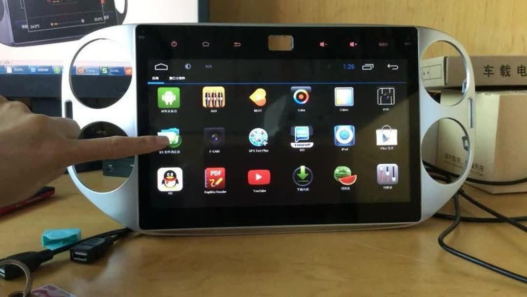 德众尚杰车载DVD导航D90-9019大众途观大屏安卓智能机软件安装