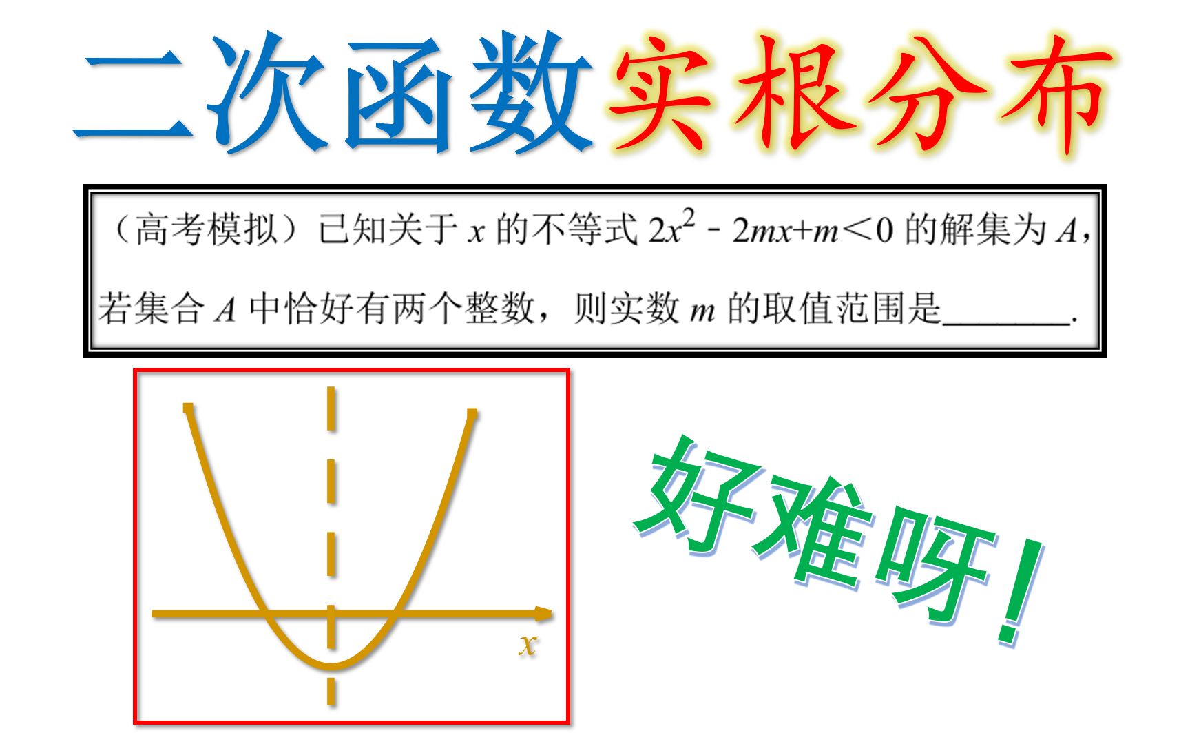 [高中数学]二次函数实根分布的这道题目,你会做吗?