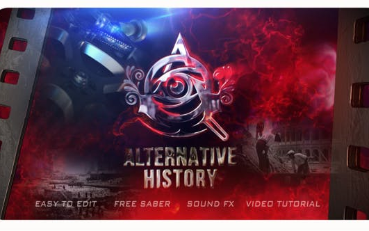 AE模板-老电影放映金属胶片效果3D金属质感特效的公司企业品牌商品...