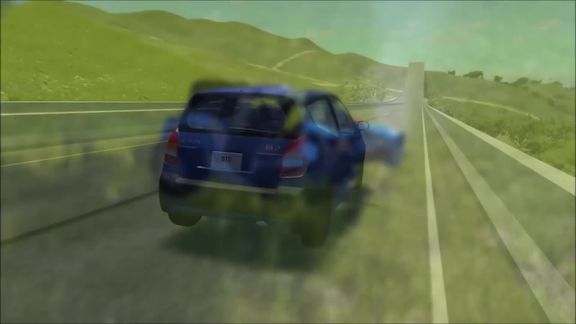 汽车模拟:汽车高速碰撞疯狂跳跃