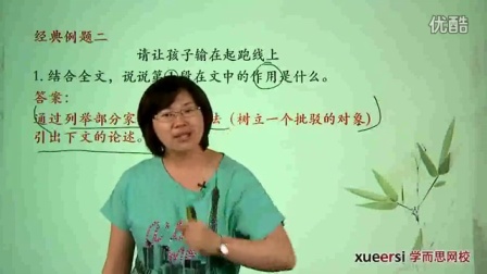 初三语文中考语文必考议论文必看必考学习视频议论文:论证过程题+...