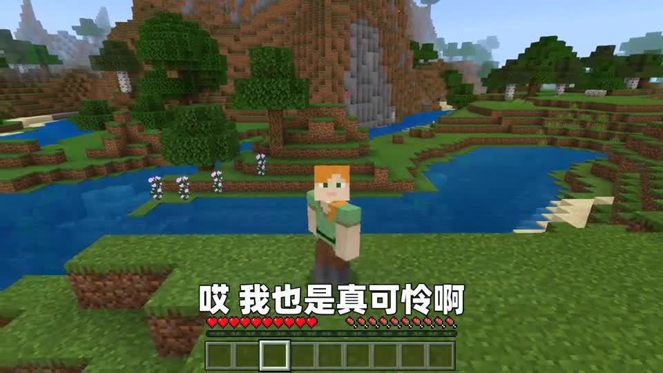 我的世界:小雨第一次玩我的世界,把整座山都插满了火把!