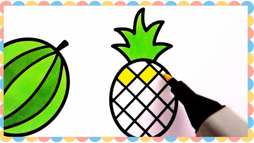 儿童绘画:水果蔬菜的简笔画