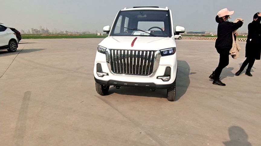 红旗电动车老年代步车不用驾照电动四轮车油电两用没电也能跑