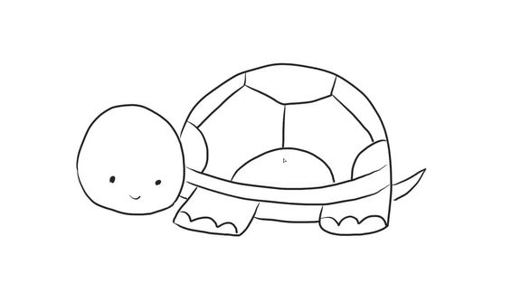 可爱的小乌龟幼儿亲子简笔画 宝宝轻松学画画
