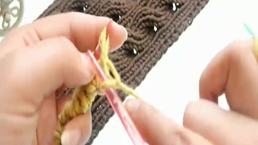男女士围巾编织教学 双面麻花围巾的织法 扭麻花针