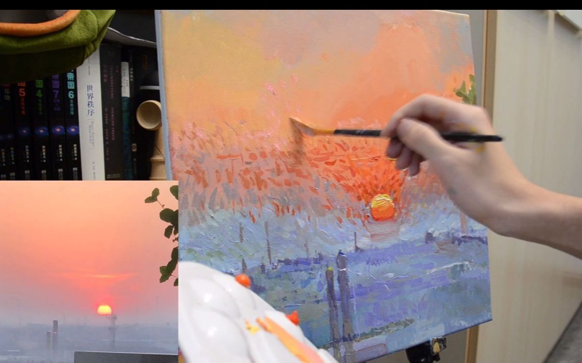 {考研结束}绘画过程记录{印象派?}