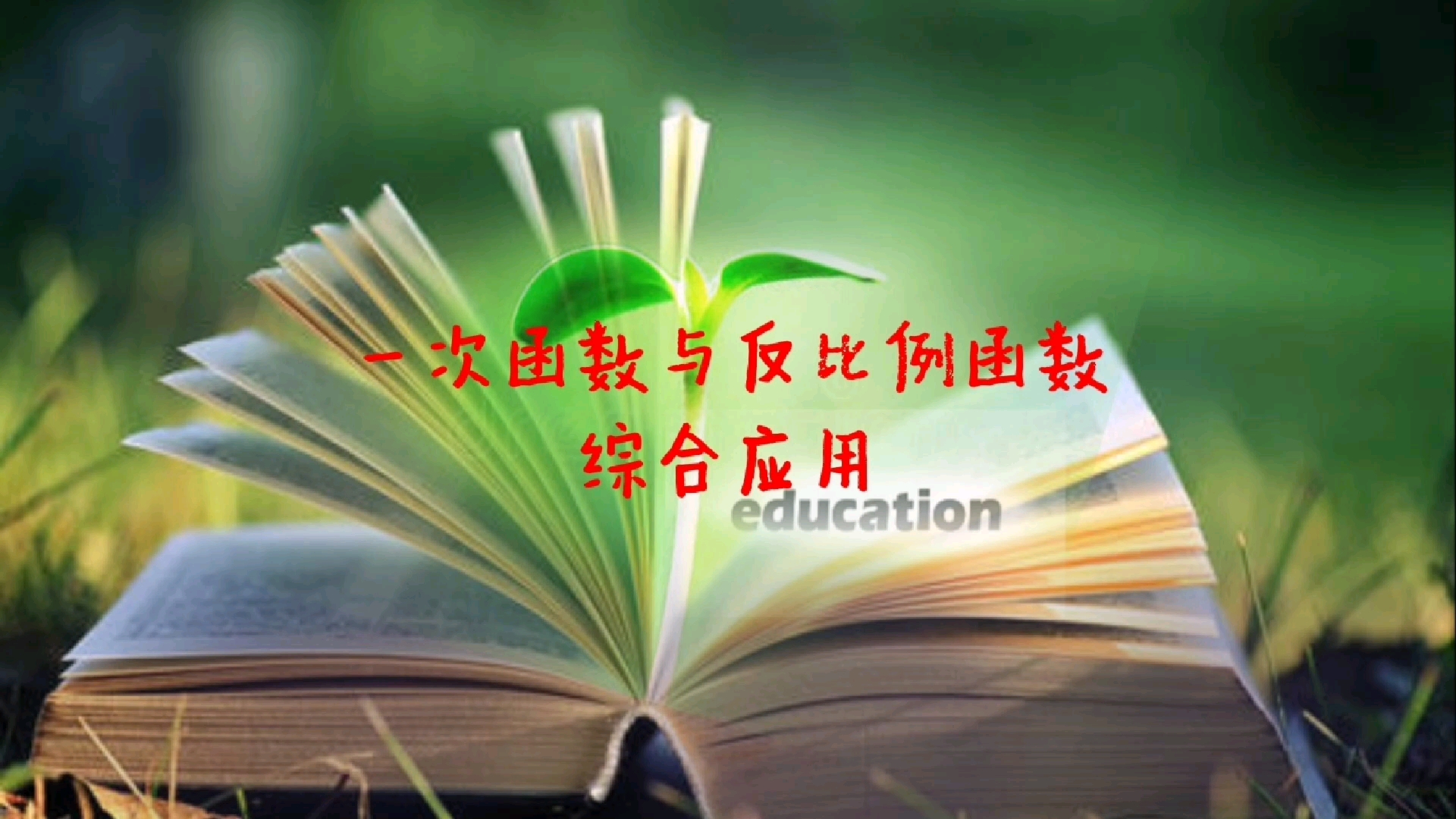 一次函数与反比例函数的综合应用