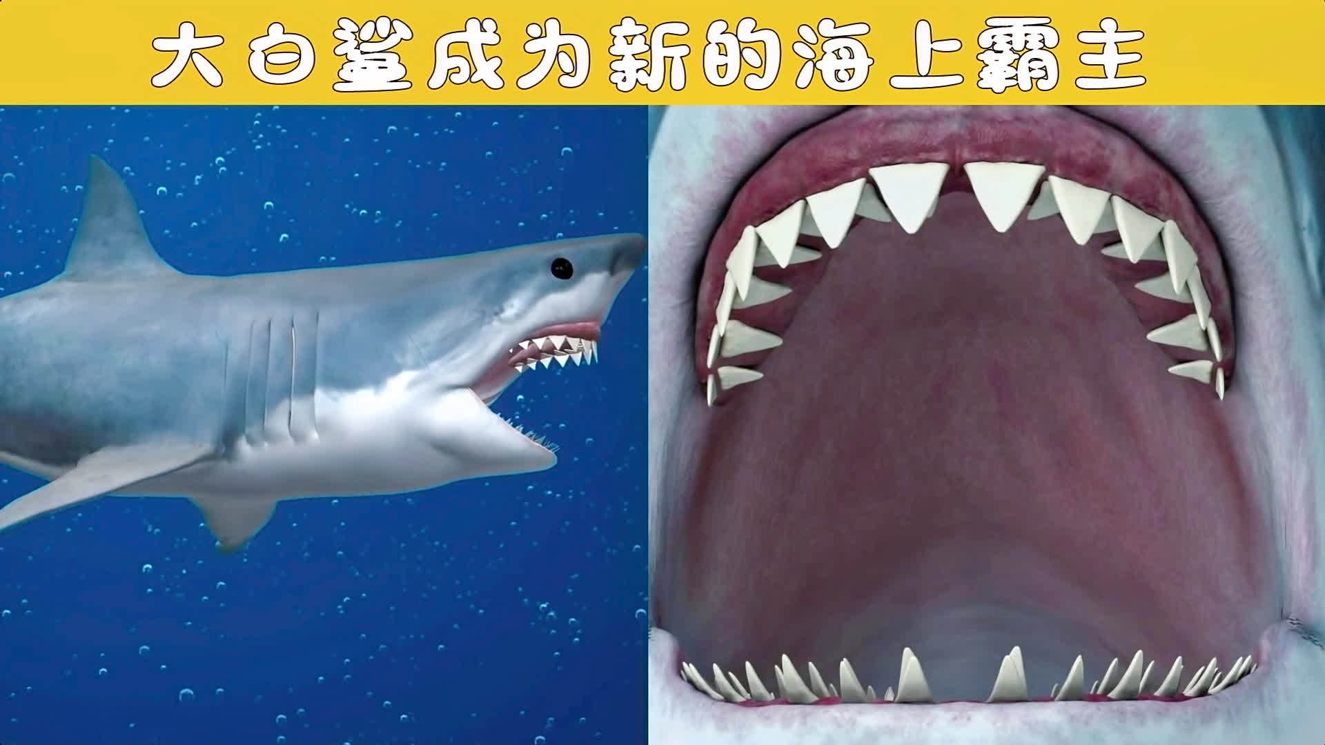 巨齿鲨的灭绝竟是一场阴谋?巨齿鲨和大白鲨的祖先争夺海上霸主