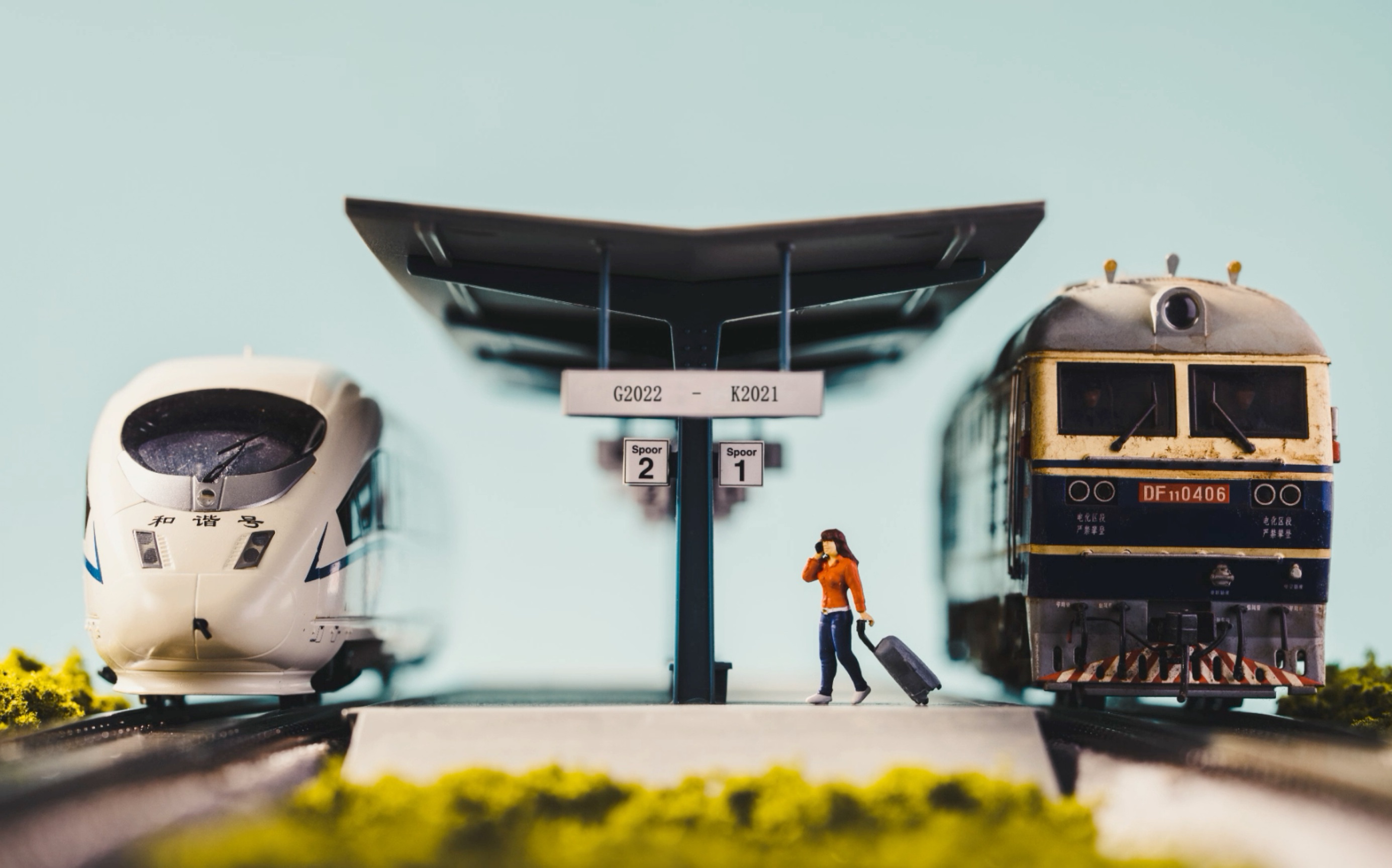 【创意摄影】K2021次列车即将到站,准备好下车了吗?