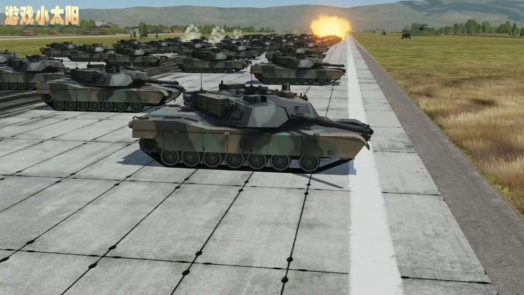 战争模拟:10艘二战战列舰跟80辆坦克火拼!谁的炮火更猛?