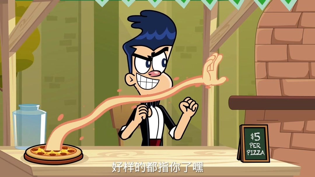 搞笑动画:美食大作战开始啦,哈利用披萨的香气去捣乱!