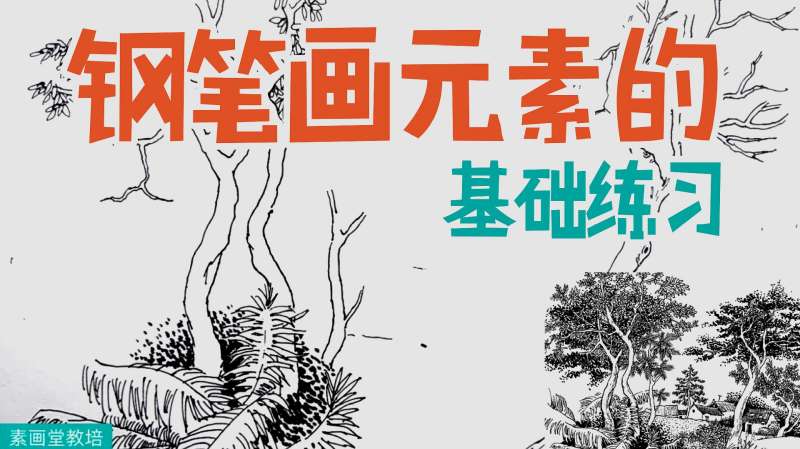 钢笔画元素的基础练习:树枝与树干的画法-4