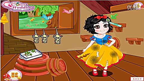 芭比娃娃动画片儿童早教白雪公主童年历险记