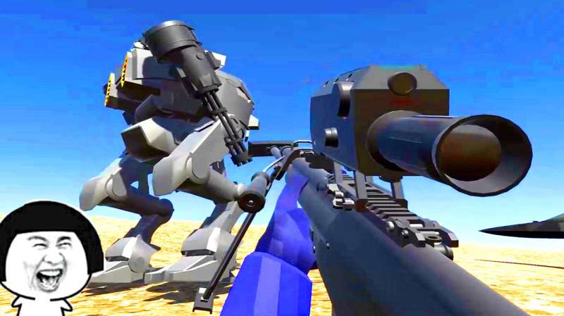 战地模拟器：机器人出现了，看起来十分霸气！