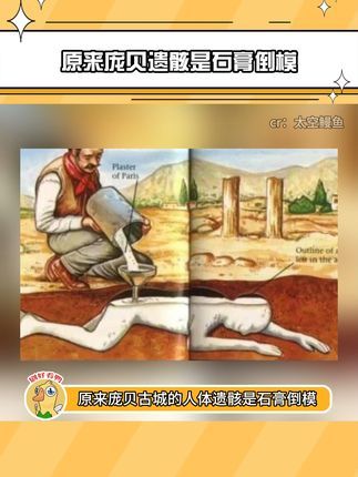 原来这些文物是倒模弄出来的 #考古 #倒模 #庞贝末日 #火山