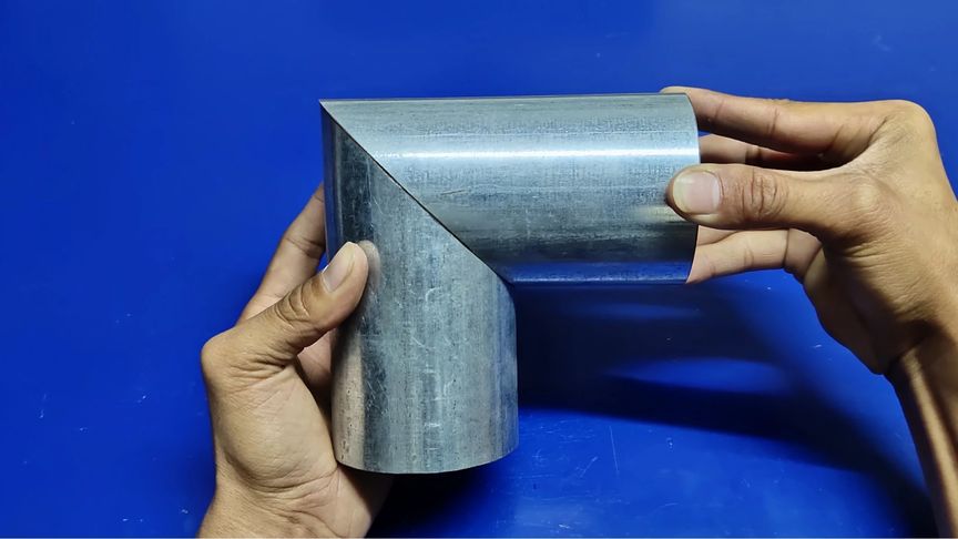 圆管如何切割45°,这种方法还是头一次见,真的是太实用了!