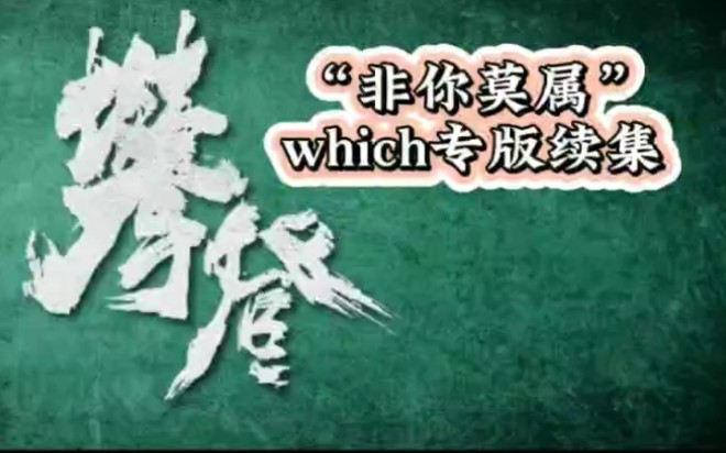 定从“非你莫属”which专版续集